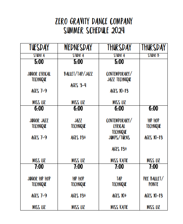 Zero Gravity Dance Company